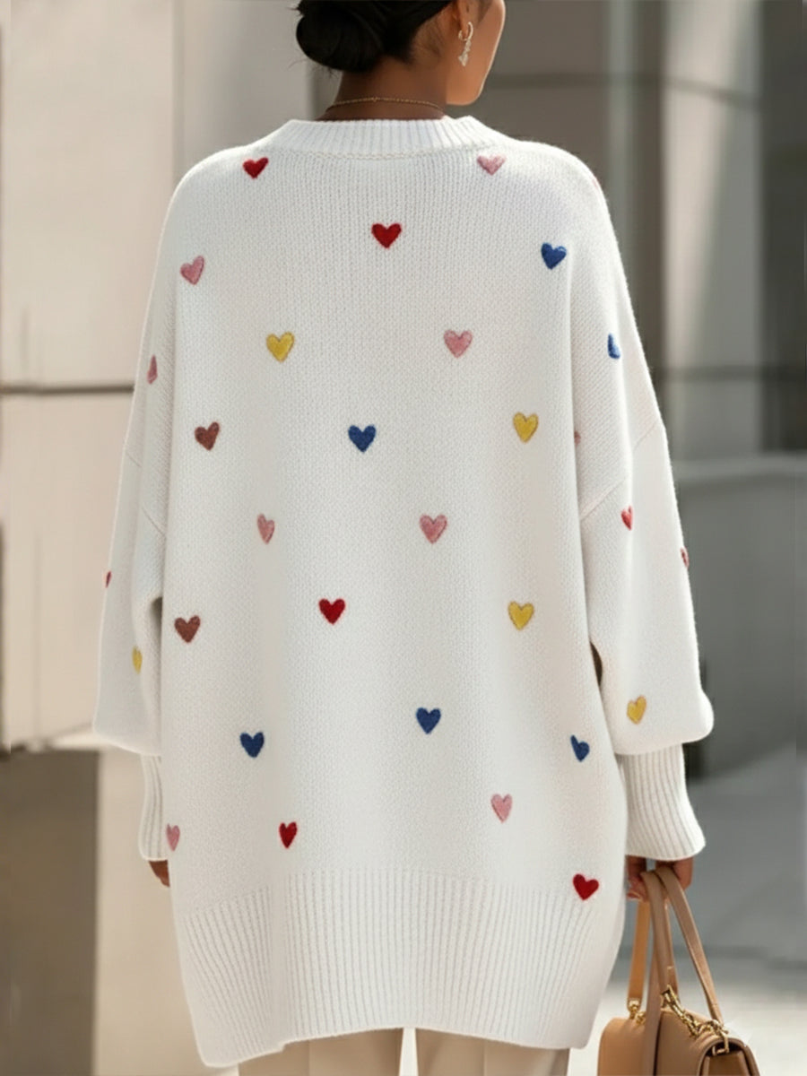Sweater with a heart pattern – My Store